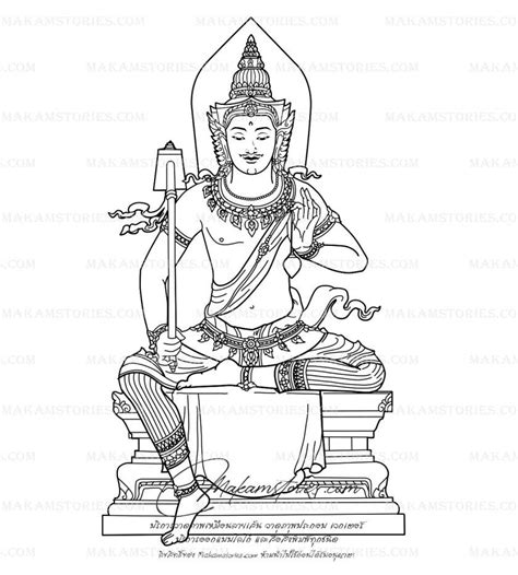 ภาพวาดลายเส้น ภาพวาดเวกเตอร์พระวิษณุ Makam Stories รับวาดภาพเหมือน ภาพวาดลายเส้น อักษร