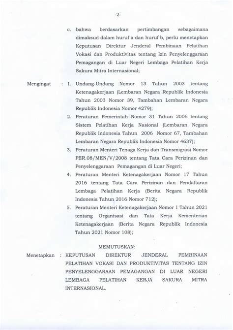 Izin S O LPK SAMIT Lembaga Pelatihan Dan Keterampilan Tenaga Kerja Terpercaya