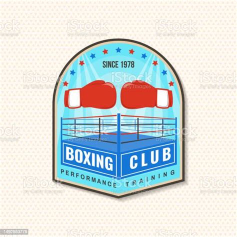 권투 클럽 배지 패치 디자인 벡터 권투 스포츠 클럽 엠블럼 기호 패치 셔츠 템플릿 빈티지 흑백 라벨 권투 글러브와 권투 링
