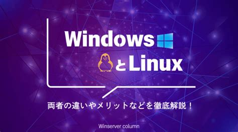 Windowsとlinux。両者の違いやメリットなどを徹底解説！ Winserverのススメ