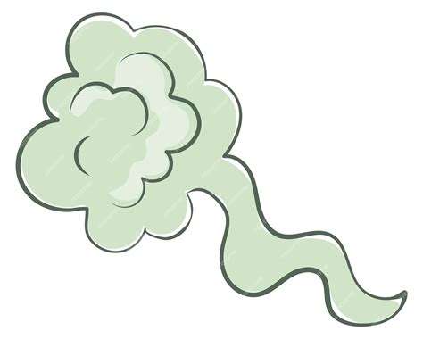 Premium Vector Bad Smell Trail Green Toxic Cloud Icon Isolated On