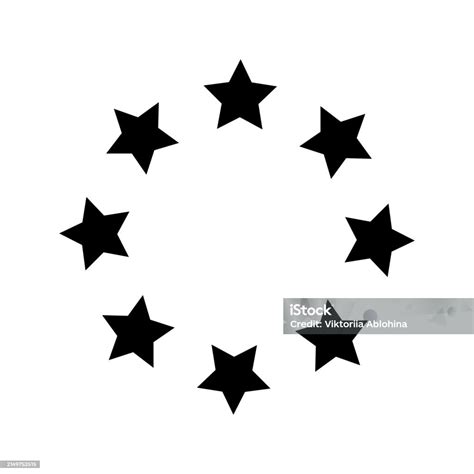 별이 원형으로 배열된 둥근 프레임 상품 성공 보상 또는 어워드 배너 템플릿 별이 빛나는 반지 상징 와 빈 공간 와 백색 배경 고립된 통하고 있는 벡터 그래픽 일러스트 레이