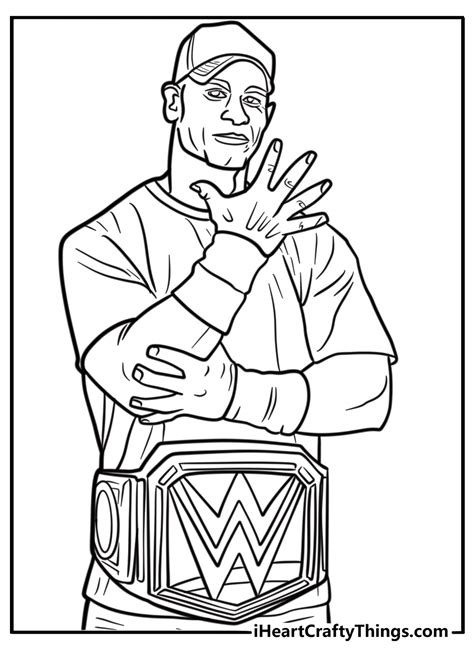 Wwe Coloring Pages John Cena
