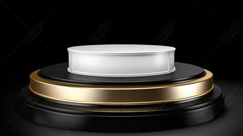 검은 격리된 3d 렌더링에 황금색과 흰색 연단 검은 황금 배경 3d 배경 연단 배경 이미지 Hd 검은 황금 3d 연단 배경 사진 무료 다운로드 Lovepik