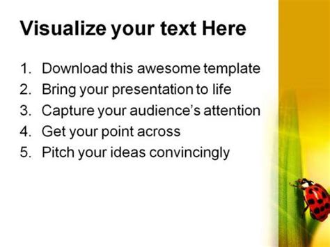 Lady Bug Struggling Nature Powerpoint Templates And Powerpoint Backgrounds 0211 Powerpoint