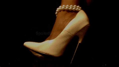 White High Heel Pumps Ebony Foot Fetish Clips