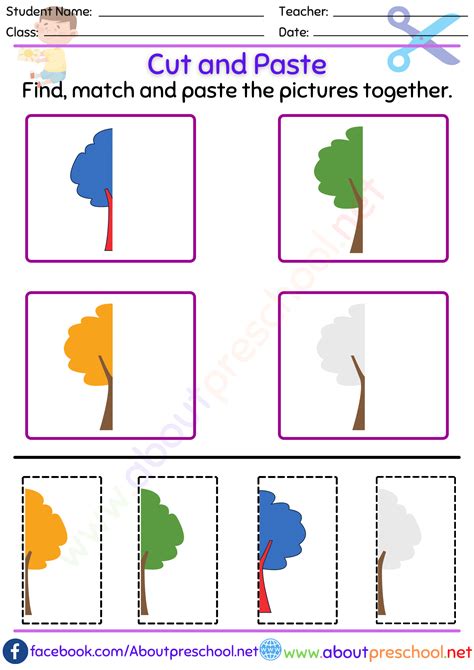 Cut And Paste Worksheets First Grade Archives About Preschool