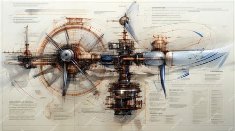 Premium Photo A Blueprint Of A Vertical Axis Wind Turbine Design Photorealistic Repeating Pattern