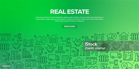 在時尚線性風格的房地產設計範本和元素的向量集無縫模式與線性圖示相關的房地產向量向量圖形及更多不動產圖片 不動產 背景 主題 式樣