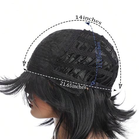 Synthetic Natural Black Short Bob Hair Wigs For Women With Bangs