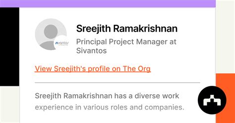 Sreejith Ramakrishnan Principal Project Manager At Sivantos The Org