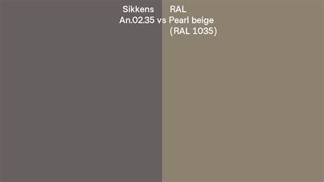 Sikkens An0235 Vs Ral Pearl Beige Ral 1035 Side By Side Comparison