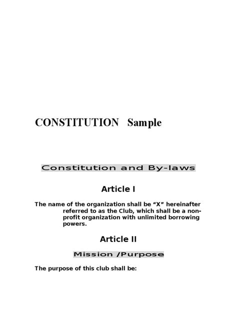 Constitution Sample Pdf Committee Chairman