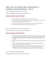 M02 Lab 2 Docx M02 Lab 2 1 Infosec Labs Introduction To Autopsy Forensic Browser Part 1