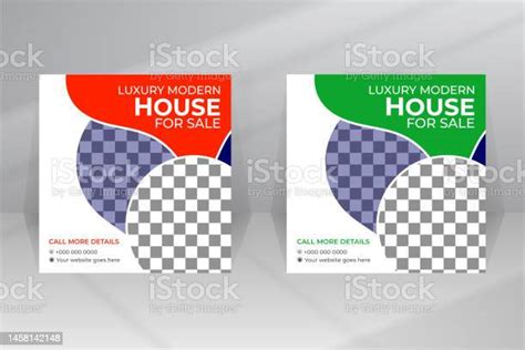 부동산 비즈니스 소셜 미디어 게시물 템플릿 디자인 소셜 미디어 비즈니스 페이지 그룹 및 기타 소셜 미디어 플랫폼에 적합합니다 가정용 시설에 대한 스톡 벡터 아트 및 기타