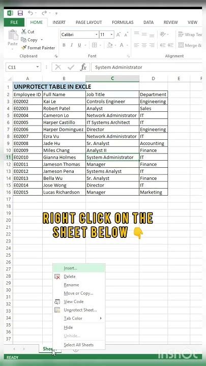 How To Unprotect Sheets In Excel 🔥😎 Excel Dataentry Mexcel Youtube