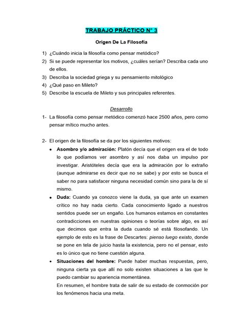 Tpl 3 Origen De La Filosofia Pdf Doce Olímpicos Antigua Grecia