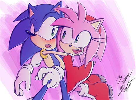 Sonic And Amy By Nerdword On Deviantart Sonic And Amy Sonic Amy The
