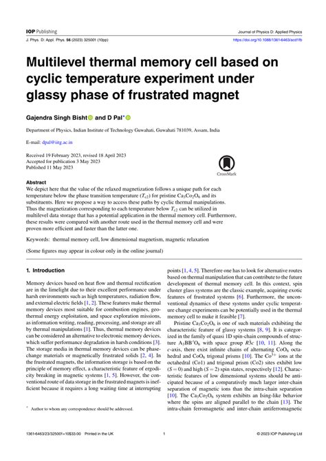 Multilevel Thermal Memory Cell Based On Cyclic Temperature Experiment