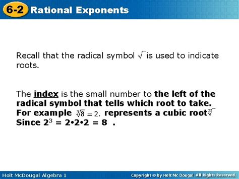 Exponents Rational Exponents Warm Up Lesson