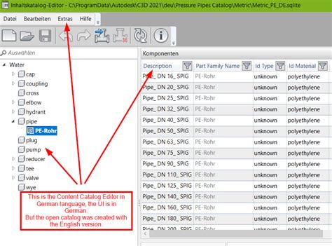 Civil 3d Content Catalog Langue Du Créateur De Linterface Utilisateur