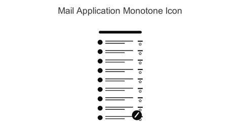 Mail Application Monotone Icon In Powerpoint Pptx Png And Editable Eps