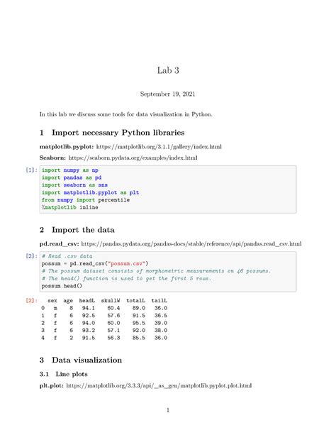 Lab 3 Of Python Part Lab 3 September 19 2021 In This Lab We Discuss