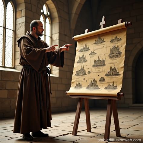 Medieval Monk With Timeline Stable Diffusion Online