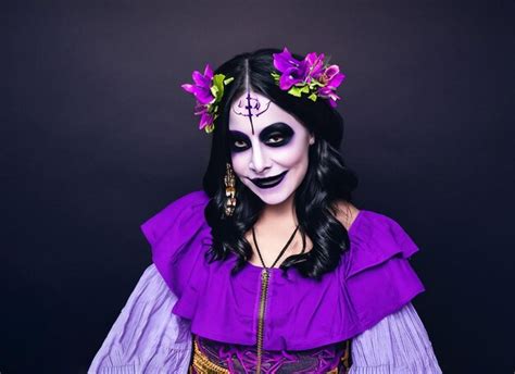 Premium Ai Image Young Woman With Gothic Vampire Makeup On Halloween