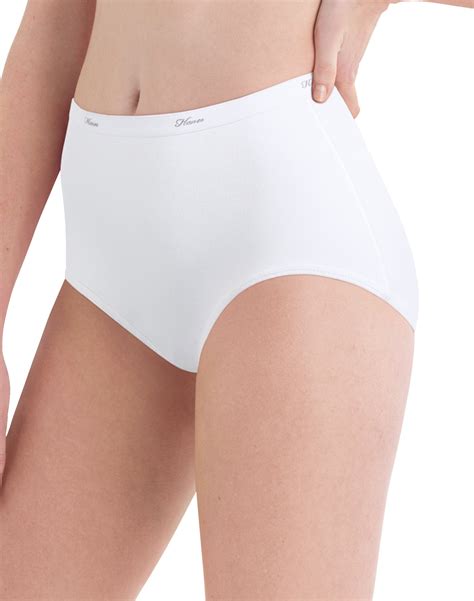 Hanes Womens High Waisted Brief Underwear Pure Cotton Comfort