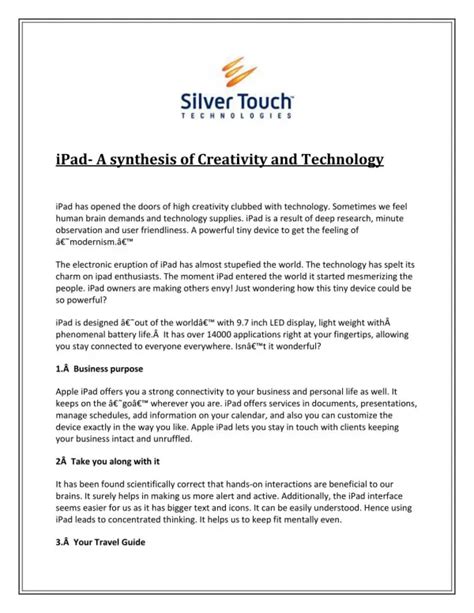 Ppt The Intersection Of Creativity And Technology Powerpoint