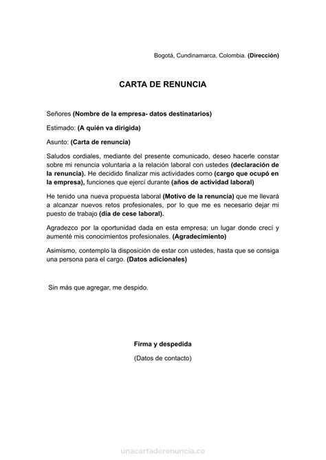 Formato Carta De Renuncia Laboral Word Image To Ucarta De Renuncia Archivo Descargable