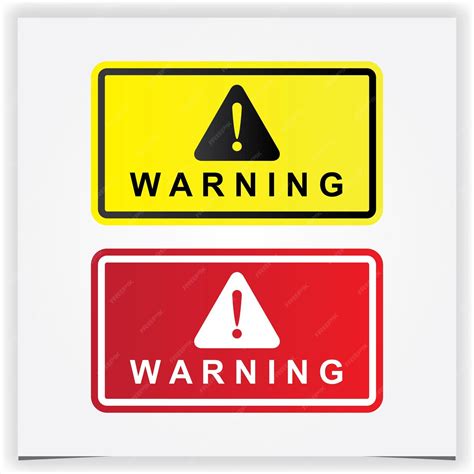 Premium Vector Vector Set Of Warning Sign On White Background Danger Sign Illustration Premium