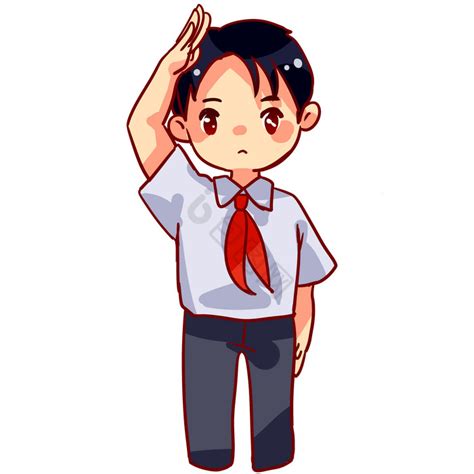 小学生敬礼图片 小学生敬礼素材免费下载 包图网