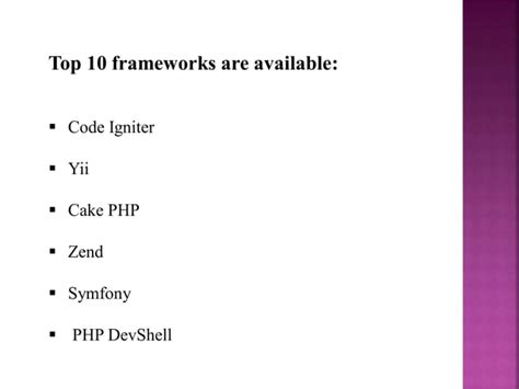 Php Framework Ppt