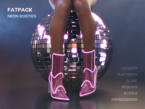 second life marketplace nt neon booties fatpack