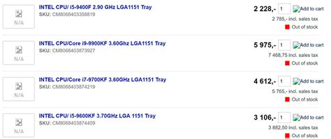 Intelin Core I9 9900KF N Ja Muiden F Sarjalaisten Hinnat Vuotivat Nettiin Io Tech Fi