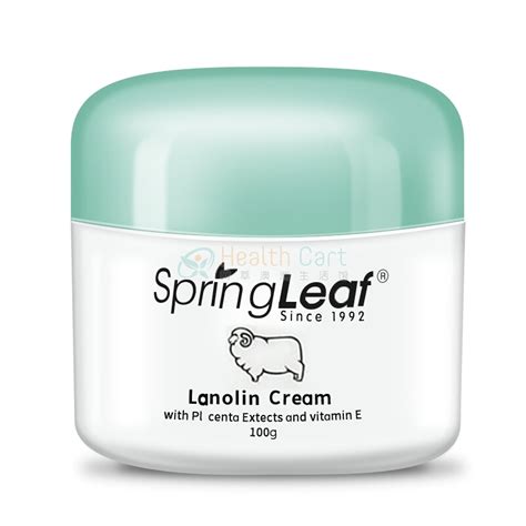 Spring Leaf Lanolin Cream With Placenta Extracts And Vitamin E 100g