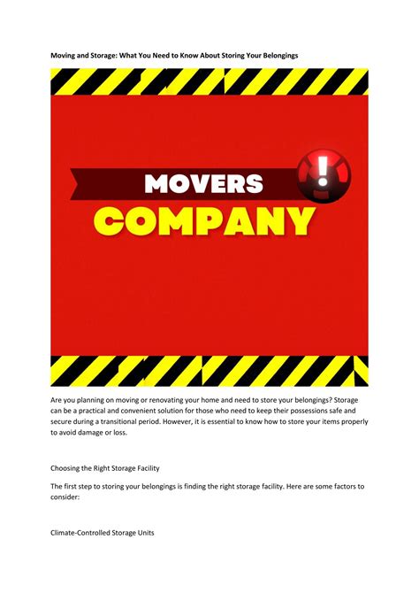 Moving And Storage Docx DocDroid