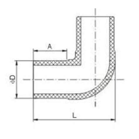 Shop High Density Polyethylene Plastic Elbow 90° Size 355 Mm Length