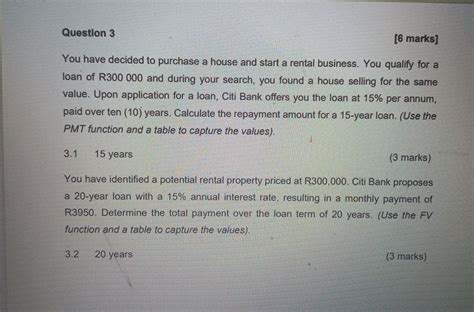 Solved Question 3 6 ﻿marks You Have Decided To Purchase A