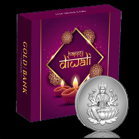1 Oz Silver Gold Bank Happy Diwali Laxmi Box Set Gold Bank London
