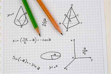 premium photo close up of hand written mathematical formulas concept of education