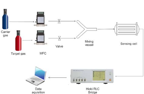 Schematic Representation Of The Gas Sensing Experimental Setup