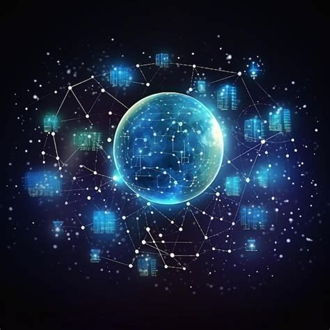 Premium Photo Cloud Computing Concept Communication Network