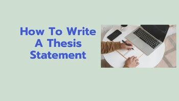 How To Write A Thesis Statment By LitLinks Teaching Emporium TPT