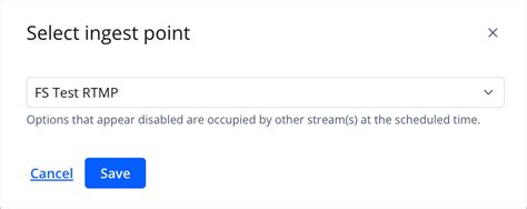 Static Ingest Point Reference