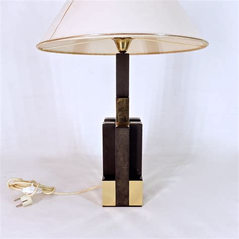Art Deco Brass And Lacquer Table Lamp 1970s For Sale At Pamono