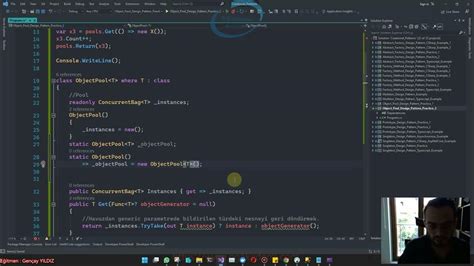 object pool design pattern 3 objectpool nesnesini singleton olarak