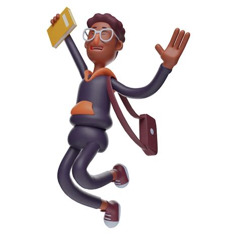 Premium Photo 3d Illustration 3d Cartoon Illustration Of Student With
